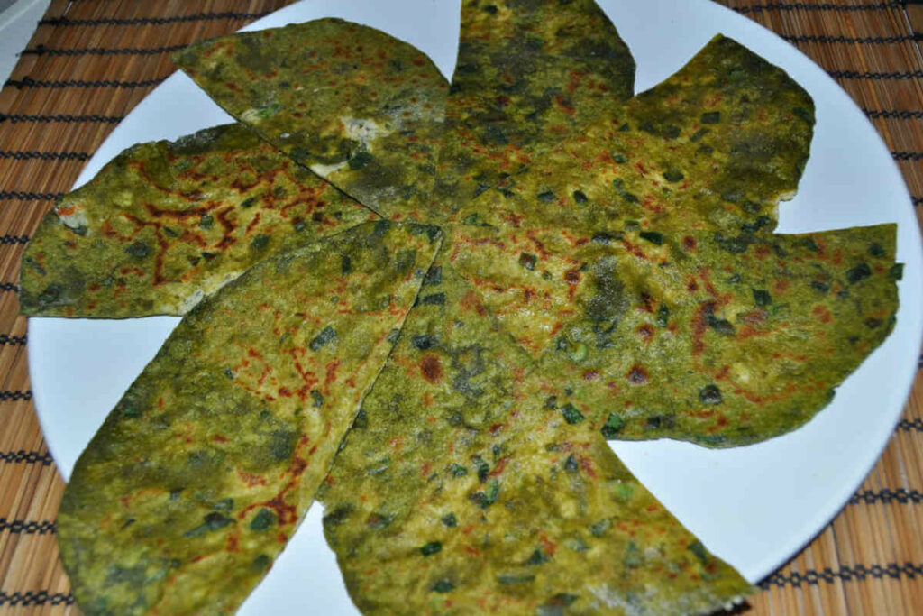 Palak Wheat Roti Recipe : Diabetic Friendly Breakfast | Low Calorie